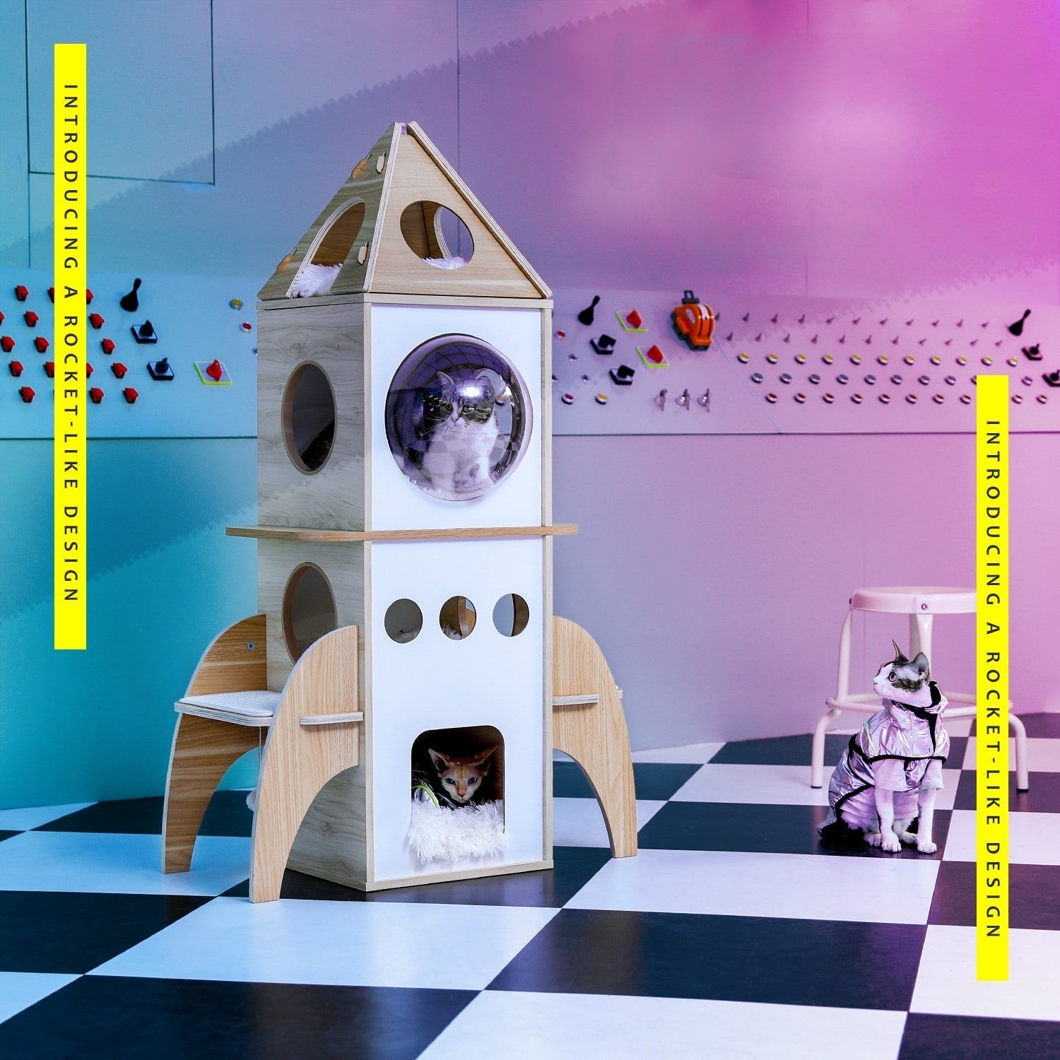 Amazing Rocket Ship Cat Tree | Unique Cat Tree With Fun and Adventure ...