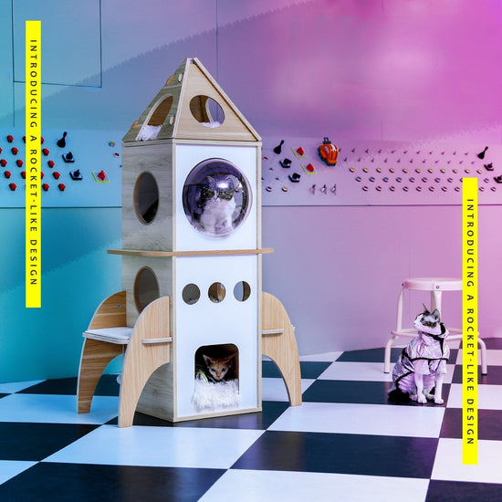 Amazing Rocket Ship Cat Tree | Unique Cat Tree With Fun and Adventure ...