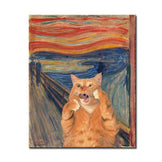 'The Scream Cat' Oil Painting Style Portrait Canvas – Meowgicians™