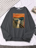 Hilarious Screaming Cat Sweatshirt | Kitty Edition Of The Scream Art ...