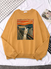 Hilarious Screaming Cat Sweatshirt | Kitty Edition Of The Scream Art ...