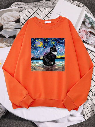 Cute Cat Sweaters - Get Stylish with The Starry Meow Cat Sweatshirt ...