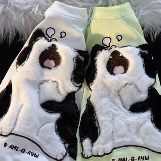 The Yawning Cow Cat Fluffy Pattern T-Shirt – Meowgicians™