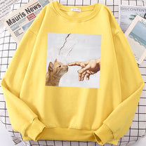 'Touch of Meow God' Cat Sweatshirt – Meowgicians™