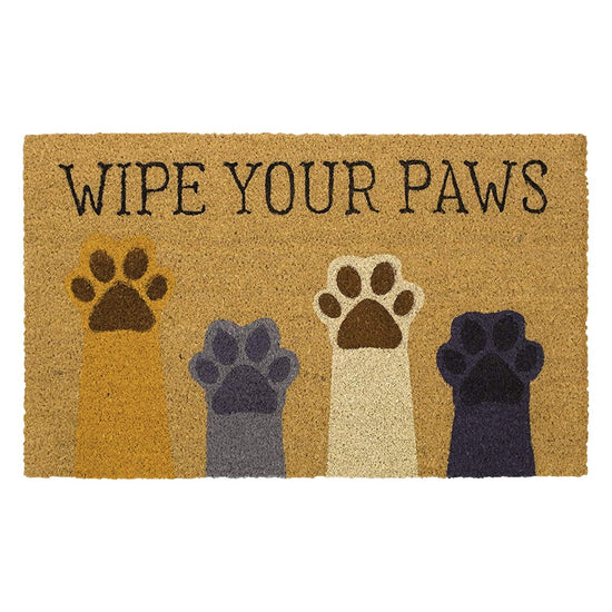 Wipe your paws' welcome cat carpet cat rug – Meowgicians™